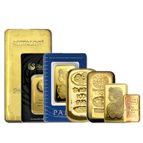 LBMA Various Brand Gold Cast Bar - 100 Grams | Silver Bullion