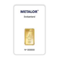 Gold 5 gram Metalor Minted Wafer Bar | Silver Bullion