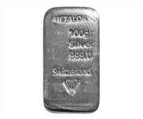 Metalor Silver Cast Bar - 100 gram | Silver Bullion