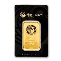 Gold 50 gram Perth Mint Minted Bar | Silver Bullion