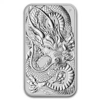 Dragon Rectangular Silver Coin (Random Year) - 1 oz | Silver Bullion
