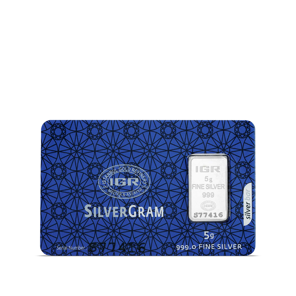 Silver Istanbul Gold Refinery (IGR) Minted Bar 5 Grams | Silver Bullion