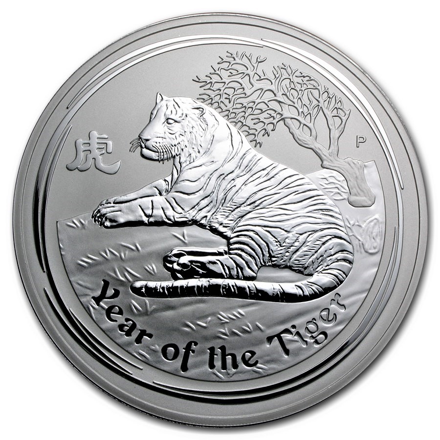 Silver Lunar Coin 2010 - Year of the Tiger II - 1 kg | Silver Bullion