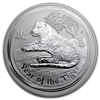 Silver Lunar Coin 2010 - Year of the Tiger II - 1 kg | Silver Bullion
