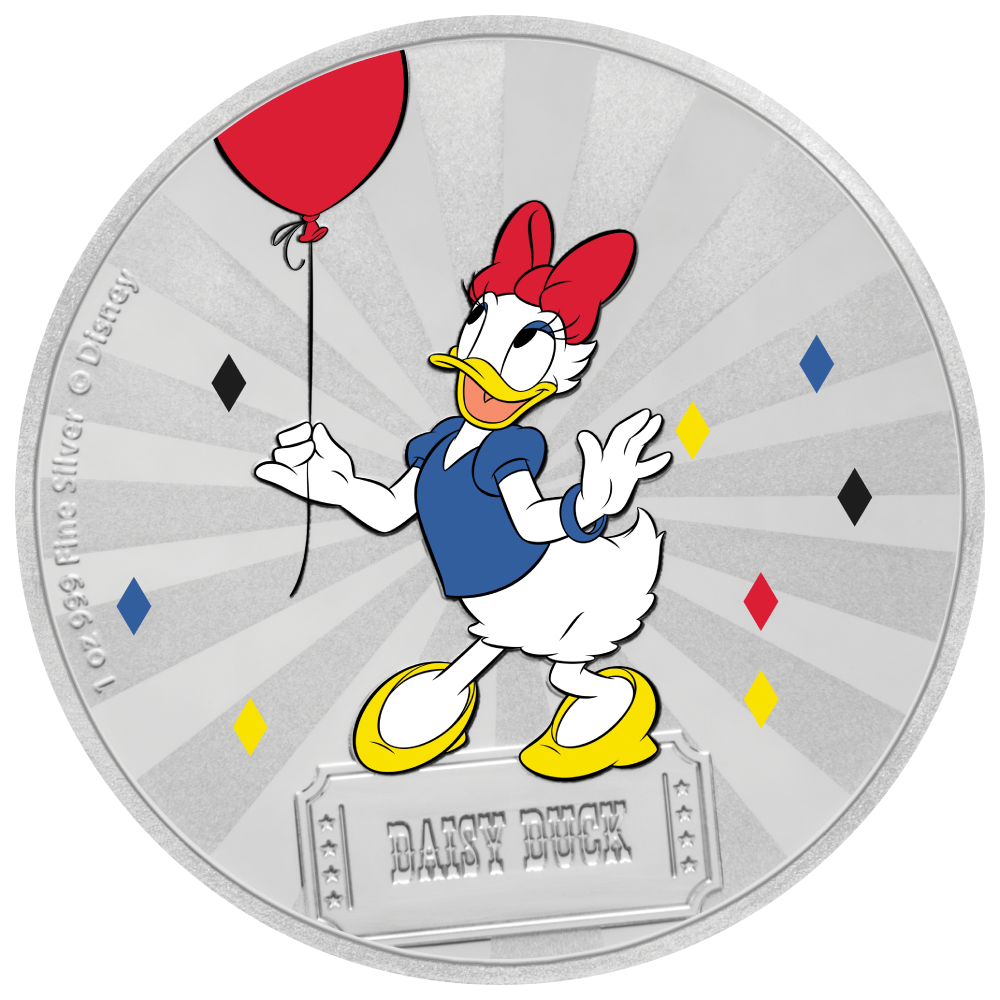 Silver Numis Disney Retro Carnival Daisy Duck 2019 1 oz | Silver Bullion