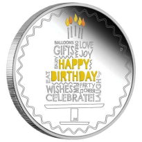 Silver Numis Happy Birthday 2021 Colored Proof 1 oz Coin | Silver Bullion